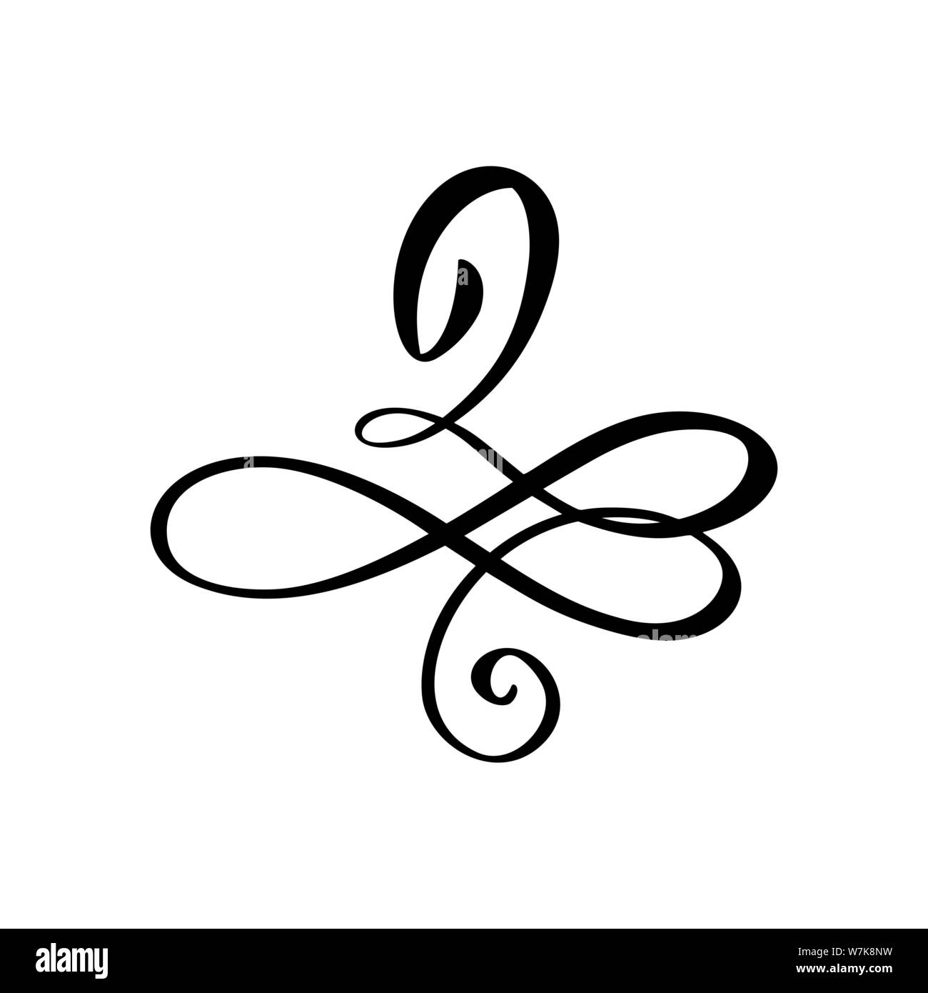 Vector Hand Drawn calligraphic floral number 2 monogram or logo. Hand ... Vector Hand Drawn calligraphic floral number 2 monogram or logo. Hand ...