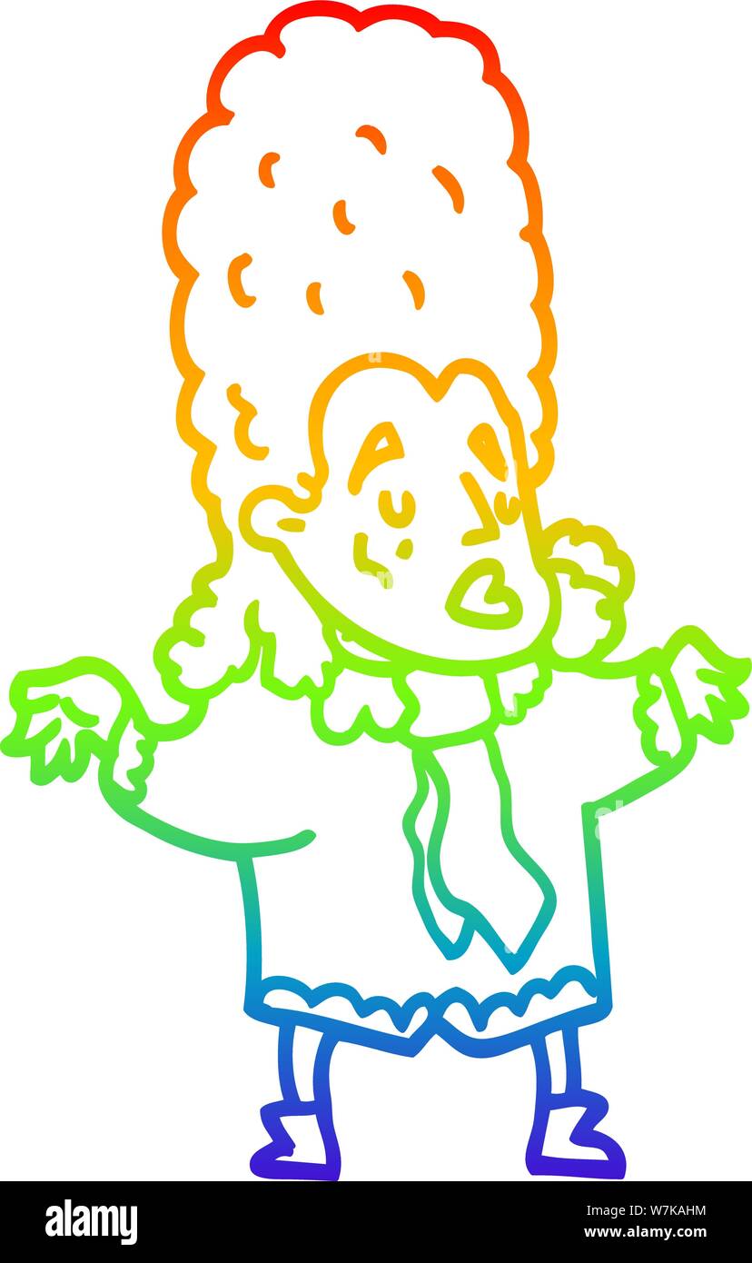 Rainbow wig Stock Vector Images - Alamy