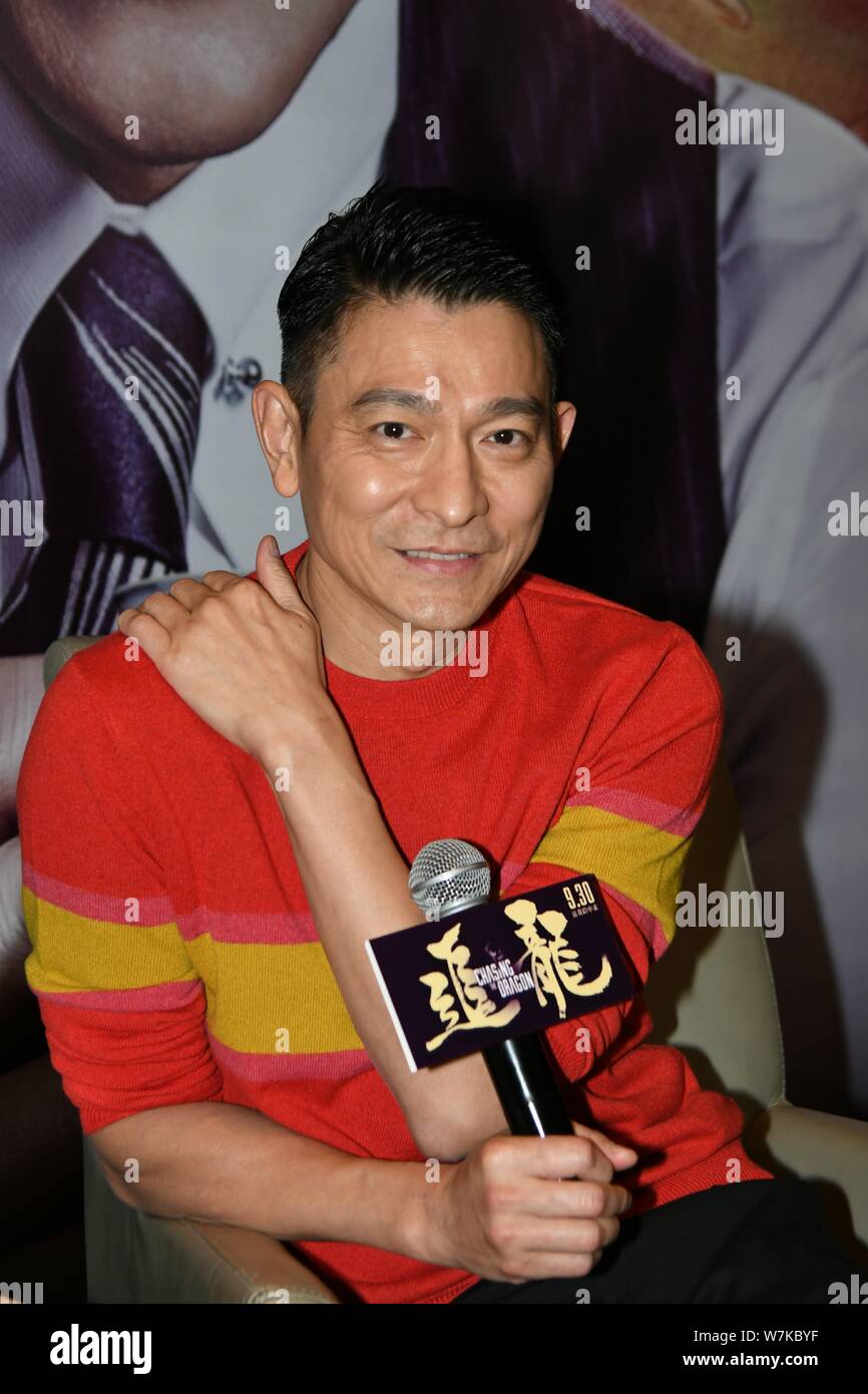 Hong Kong actor Andy Lau attends a press conference to promote his new ...