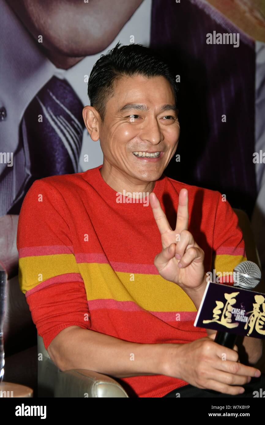 Hong Kong actor Andy Lau attends a press conference to promote his new ...