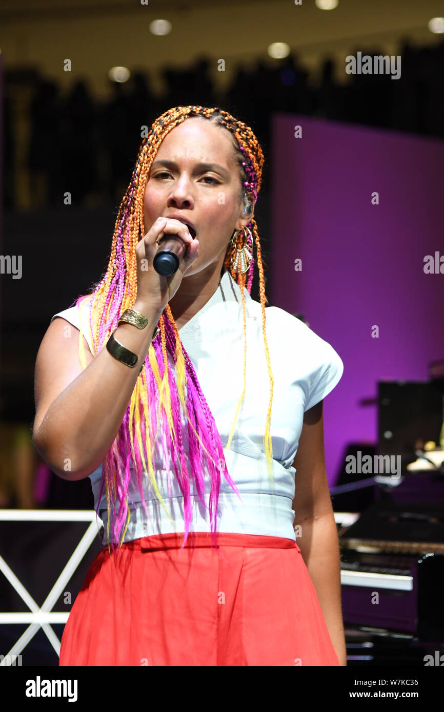 American singer Alicia Augello Cook, known as Alicia Keys, performs ...