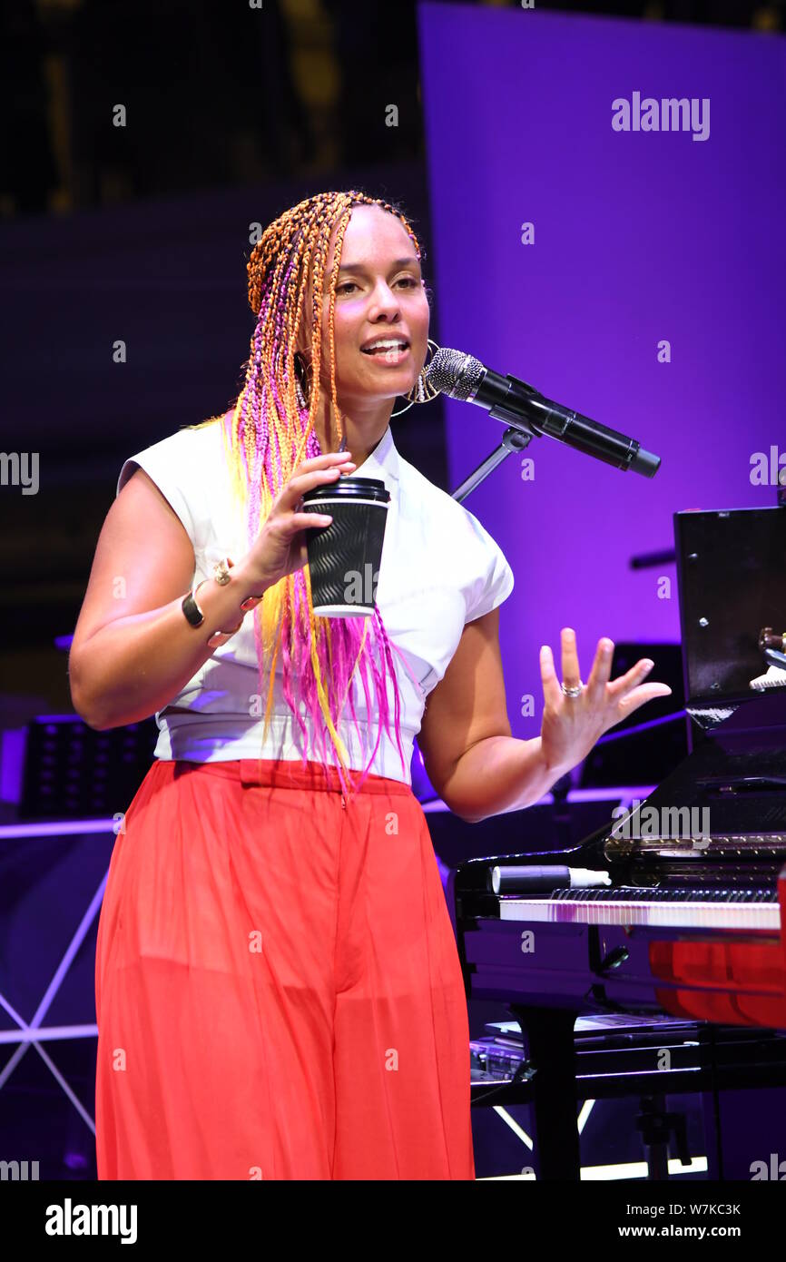 American singer Alicia Augello Cook, known as Alicia Keys, performs ...