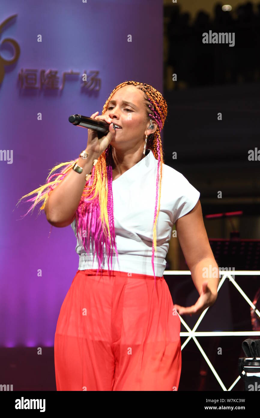 American singer Alicia Augello Cook, known as Alicia Keys, performs ...