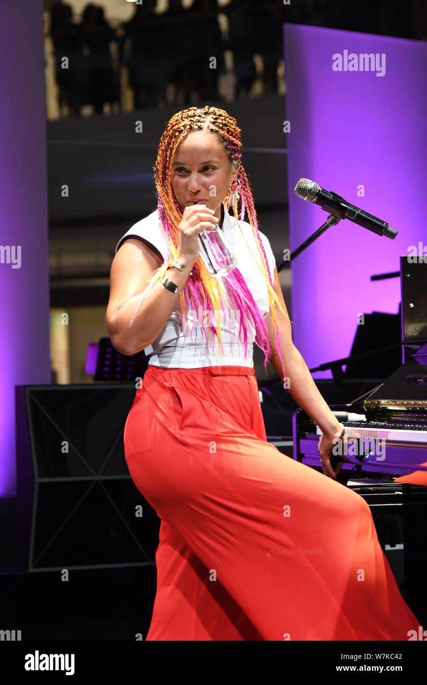 American singer Alicia Augello Cook, known as Alicia Keys, performs ...