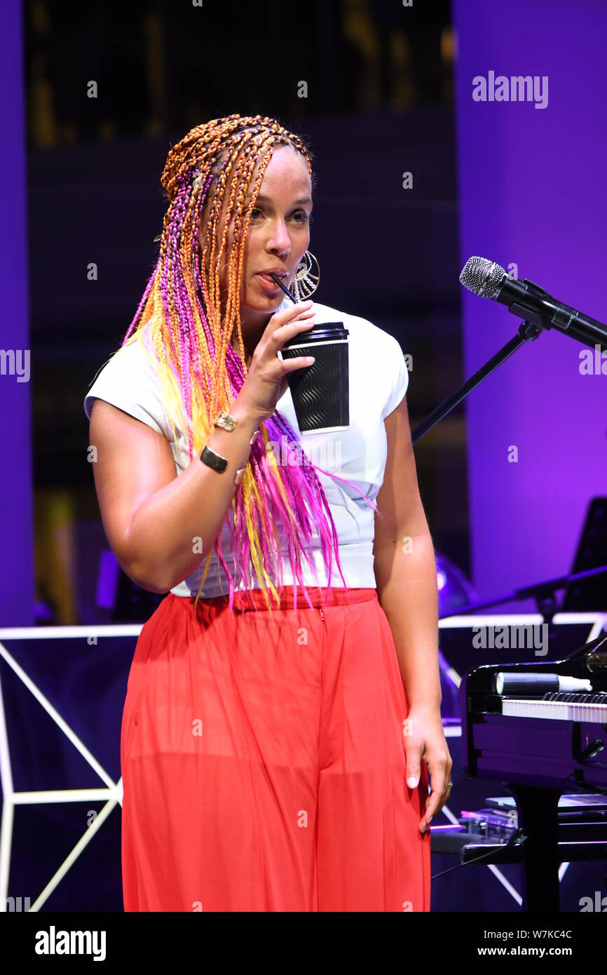 American singer Alicia Augello Cook, known as Alicia Keys, performs ...
