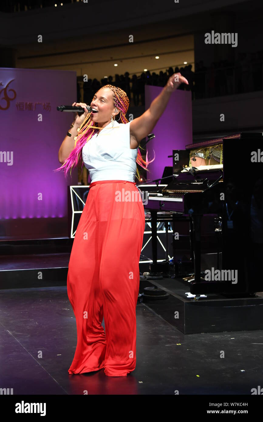 American singer Alicia Augello Cook, known as Alicia Keys, performs ...