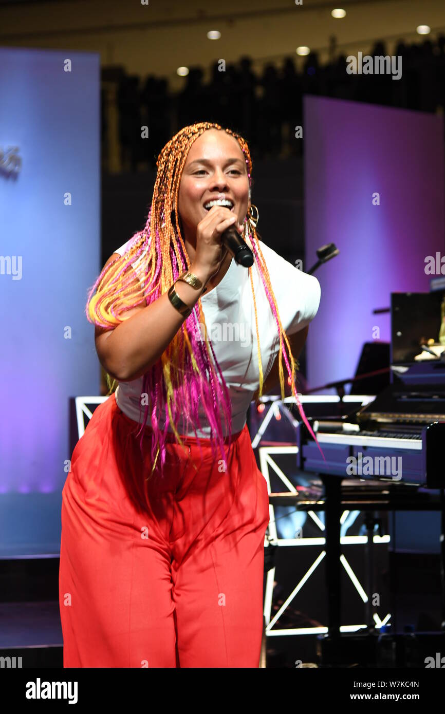 American singer Alicia Augello Cook, known as Alicia Keys, performs ...