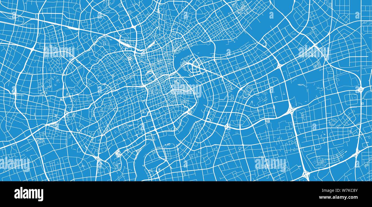 Urban vector city map of Shanghai, China Stock Vector Image & Art - Alamy