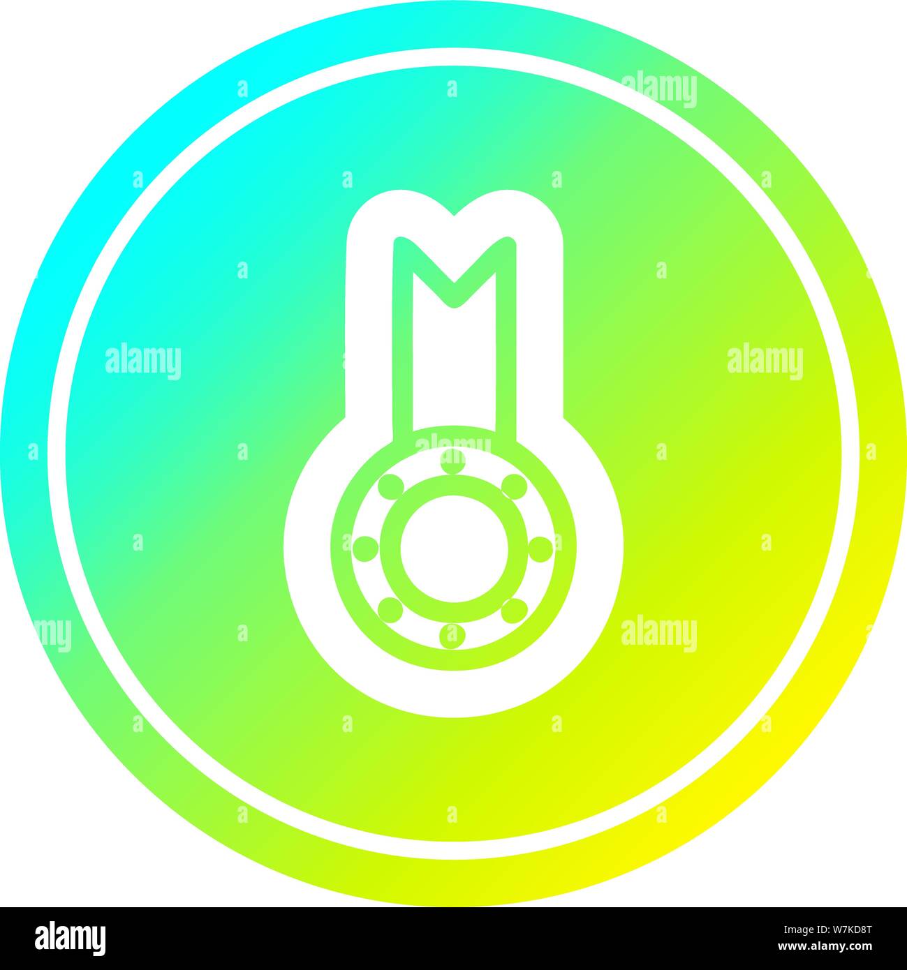 Medal Award Circular Icon With Cool Gradient Finish Stock Vector Image