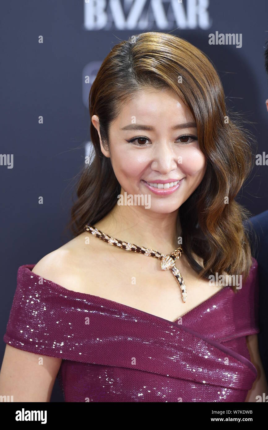 Taiwanese actress Ruby Lin poses as she arrives on the red carpet for ...