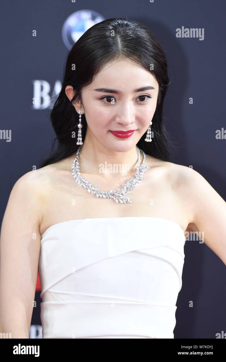 Chinese actress Yang Mi poses as she arrives on the red carpet for the ...