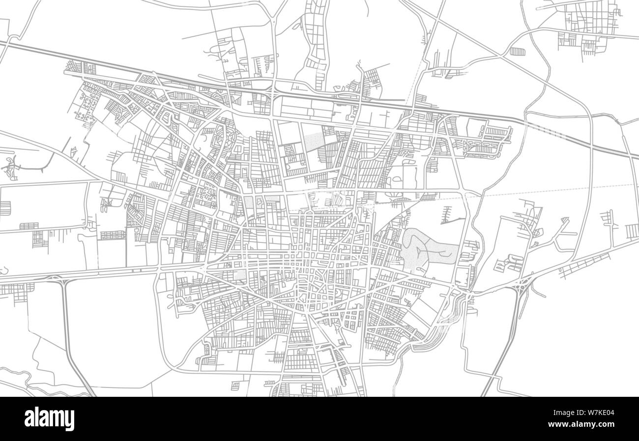 Celaya, Guanajuato, Mexico, bright outlined vector map with bigger and ...