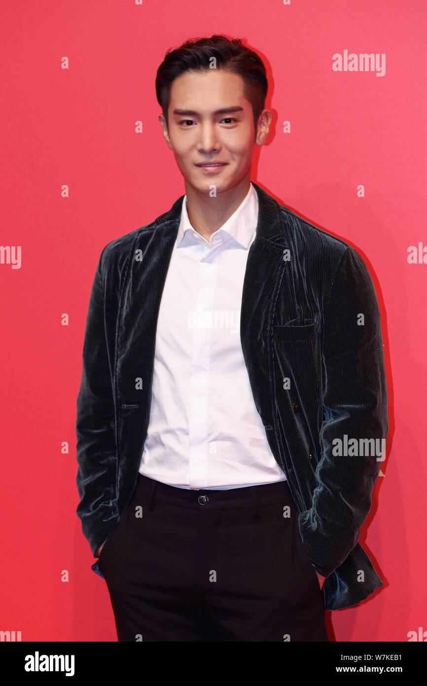 Chinese actor Peter Sheng Yilun poses as he arrives on the red carpet ...