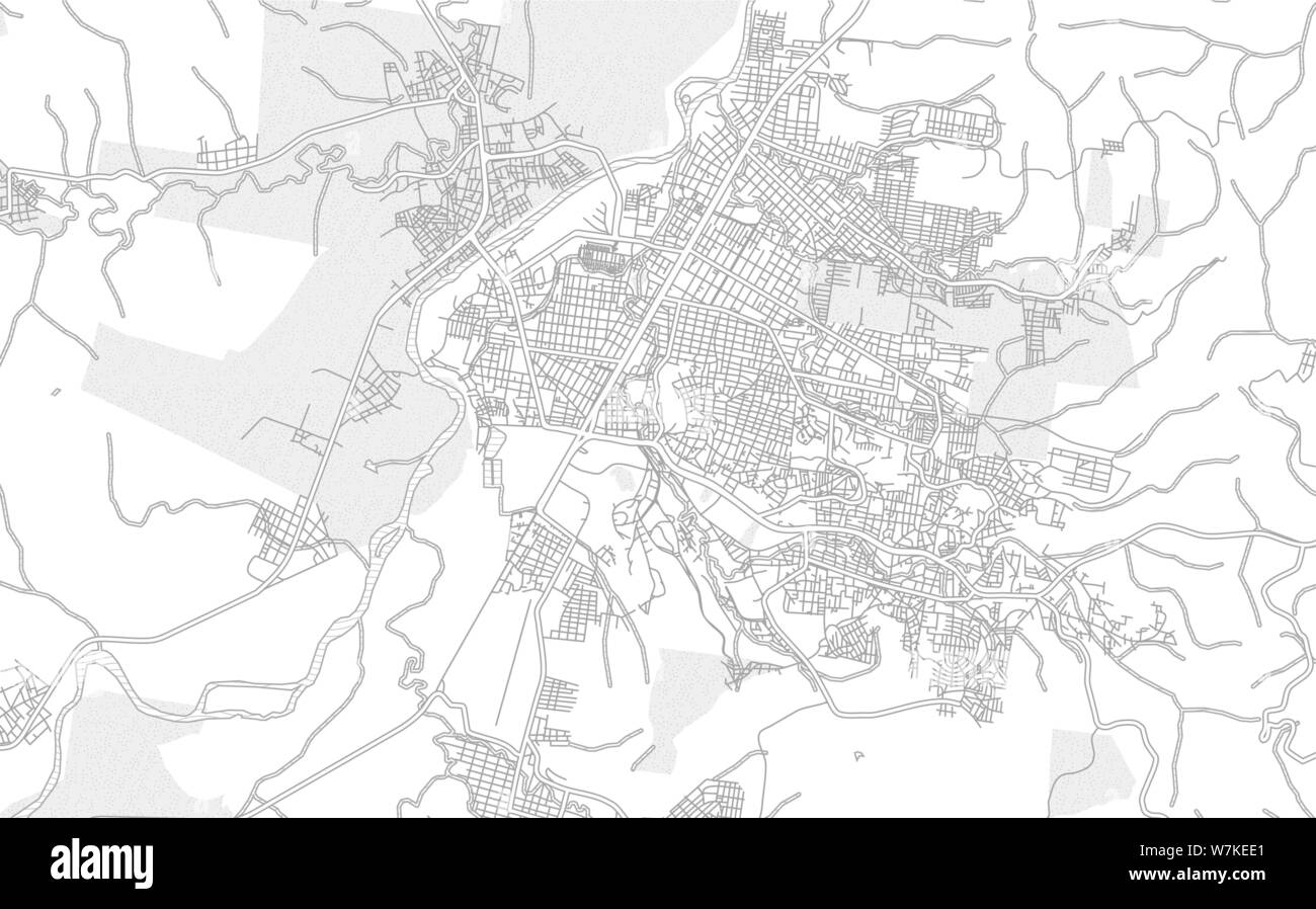 Poza Rica, Veracruz, Mexico, bright outlined vector map with bigger and ...