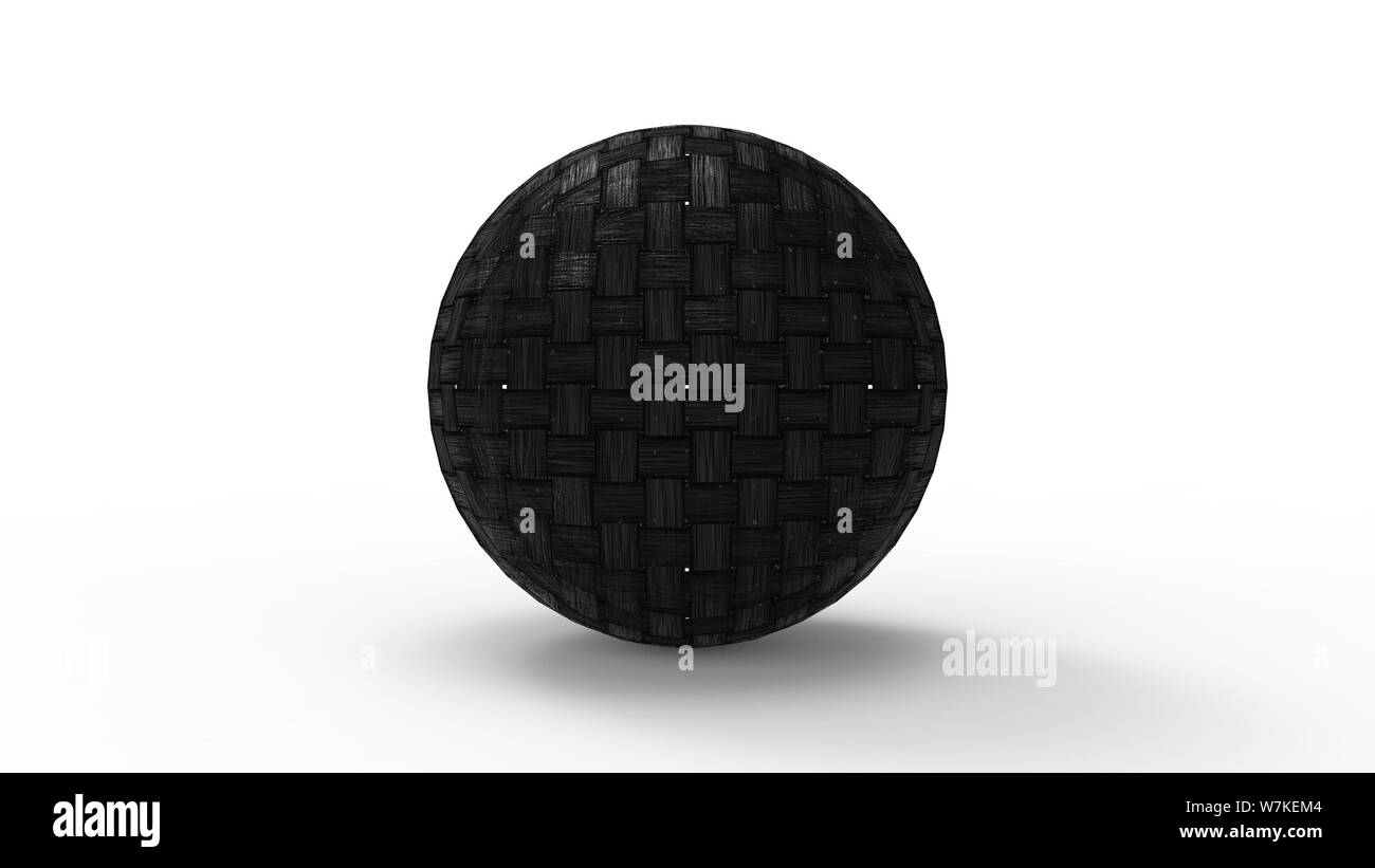 Sphere ball 3d rendering in multiple materials isolated in white studio ...