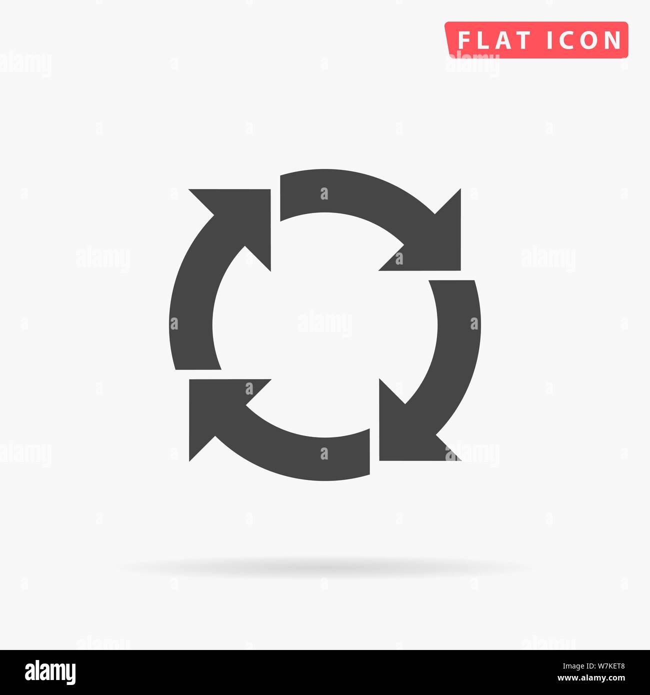 Consistency. Consistent arrow. Flat design style minimal vector ...
