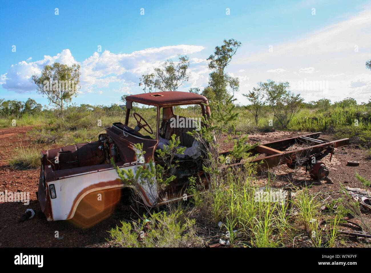 Vintage car in Australian outback Stock Photo - Alamy
