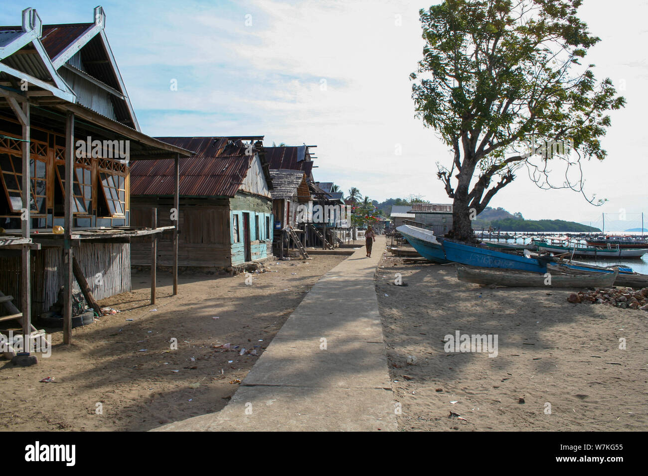 Fishing village on remote Asian island Stock Photo - Alamy