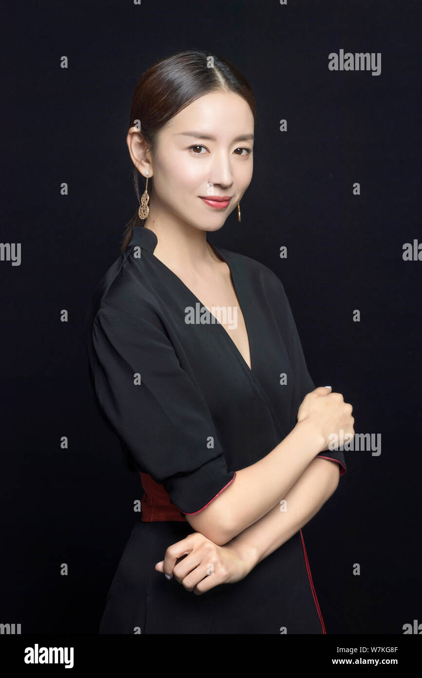 Chinese actress Dong Jie poses for portrait photos during an exclusive ...