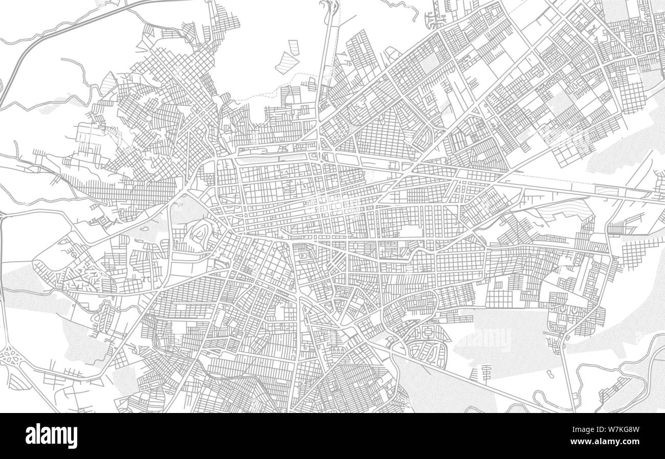 Durango, Durango, Mexico, bright outlined vector map with bigger and ...
