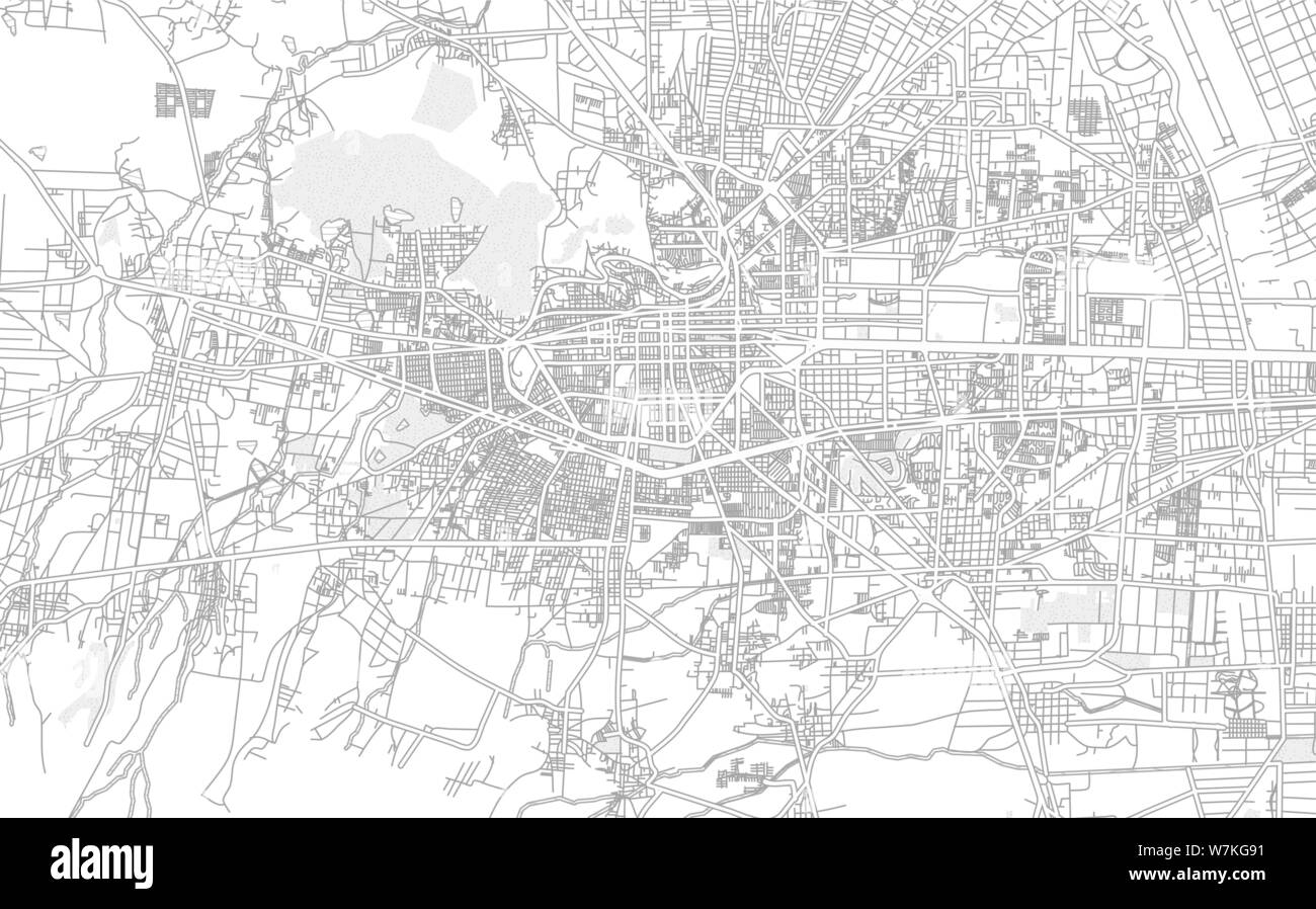 Toluca, México, Mexico, bright outlined vector map with bigger and ...