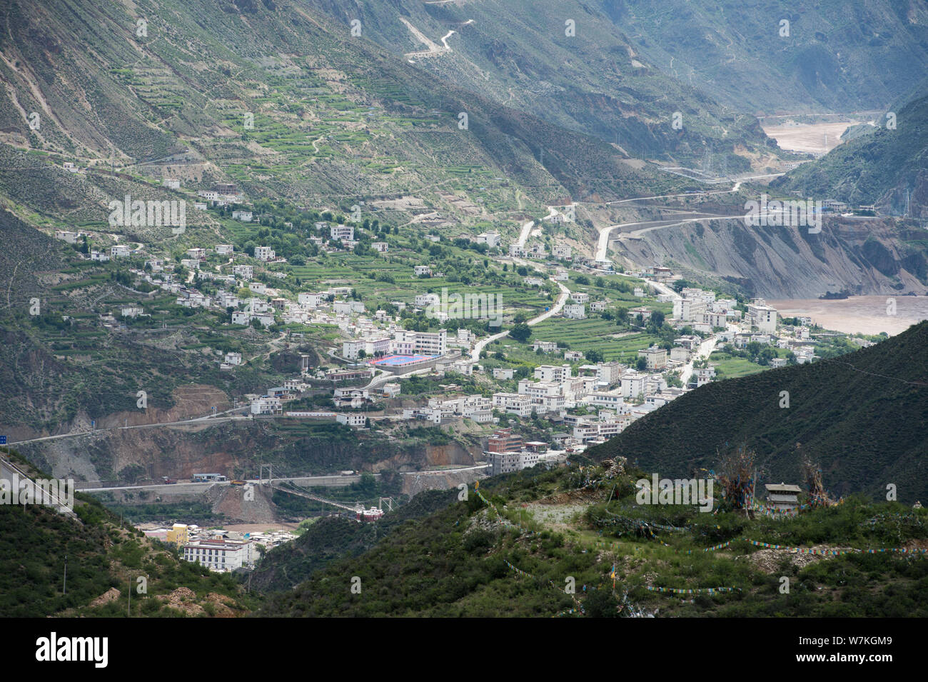Landscape of the U-shaped First Bend of Jinsha River (Jinshajiang River ...