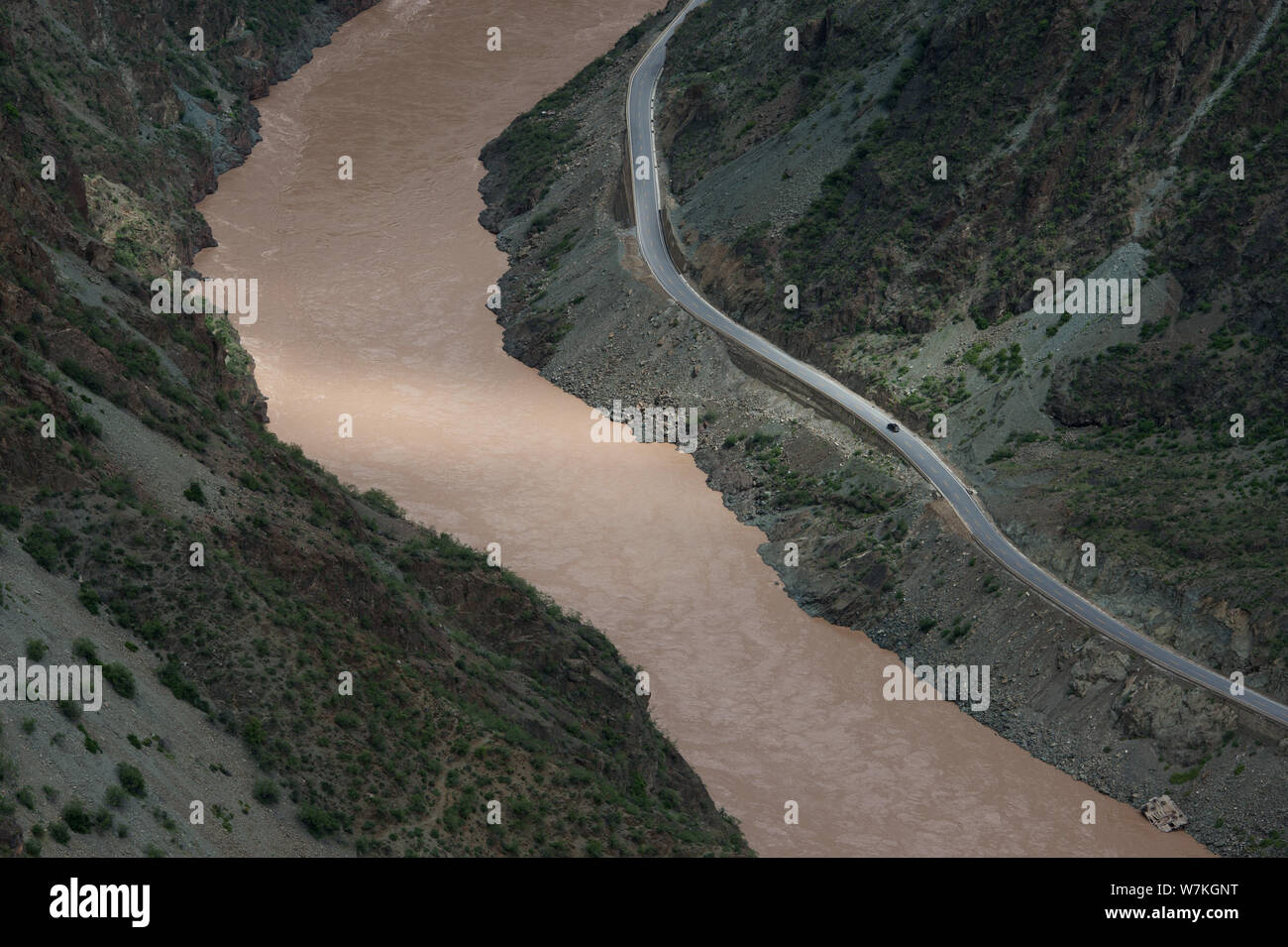 Landscape of the U-shaped First Bend of Jinsha River (Jinshajiang River ...