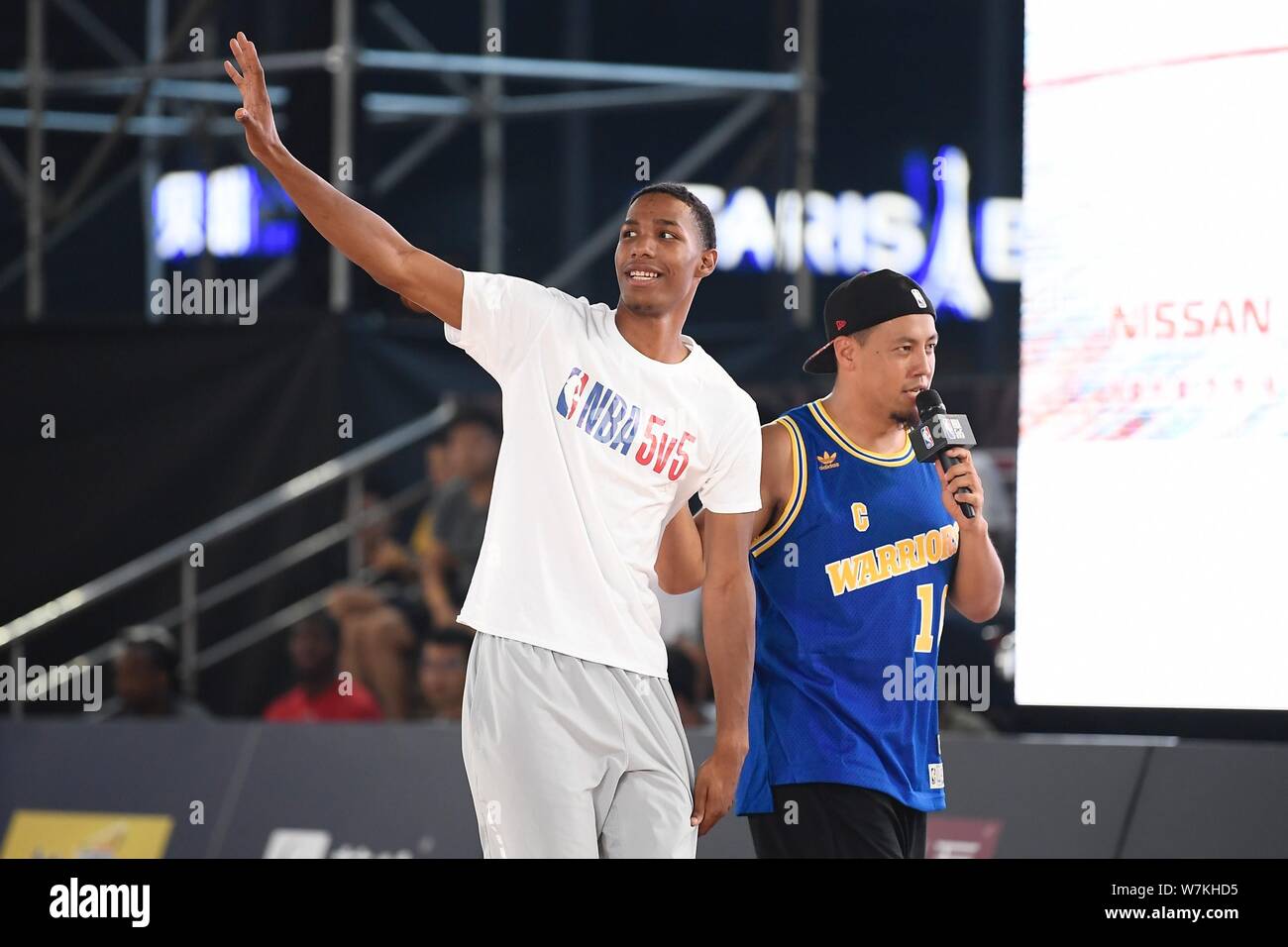 NBA star Patrick McCaw of Golden State Warriors attends the NBA 5v5 ...