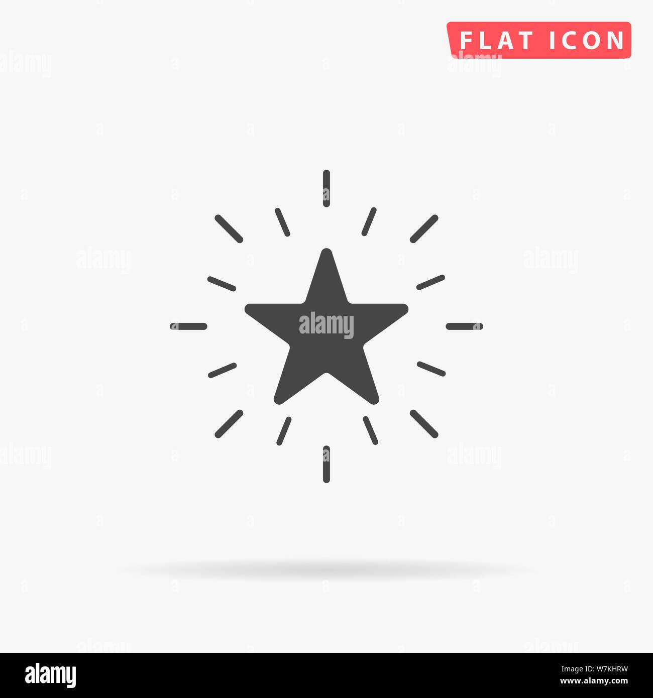 Excellence. Excellent quality star. Flat design style minimal vector ...