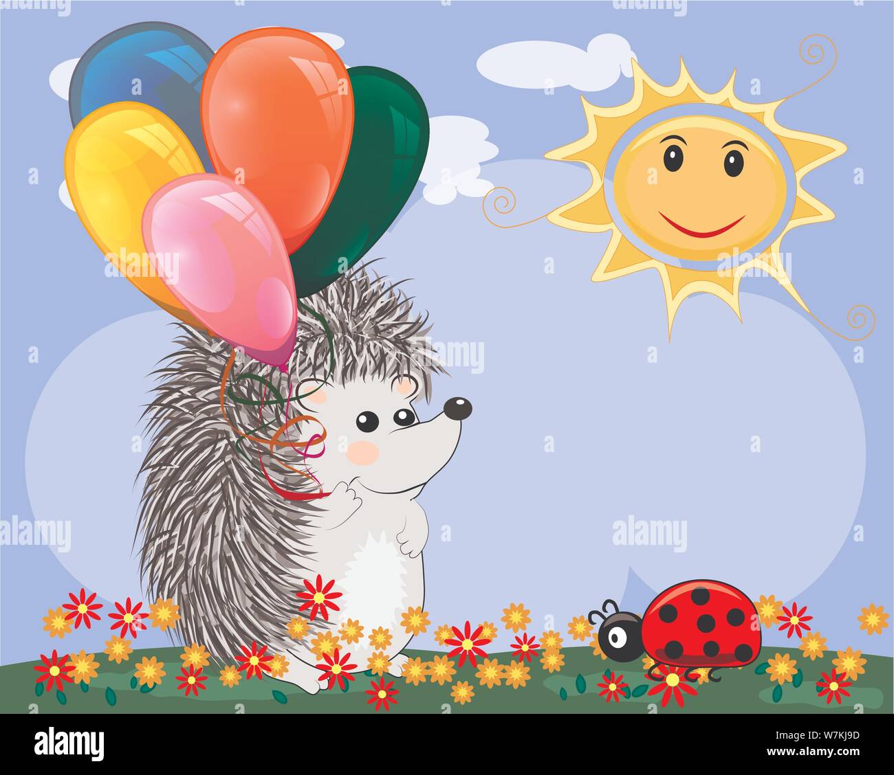 Hedgehog in springtime Stock Vector Images - Alamy