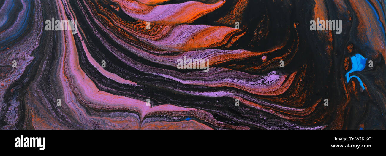 abstract marbleized effect background. purple, blue and black creative ...