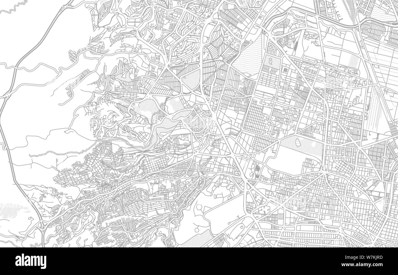 Naucalpan, Mexico, bright outlined vector map with bigger and minor ...
