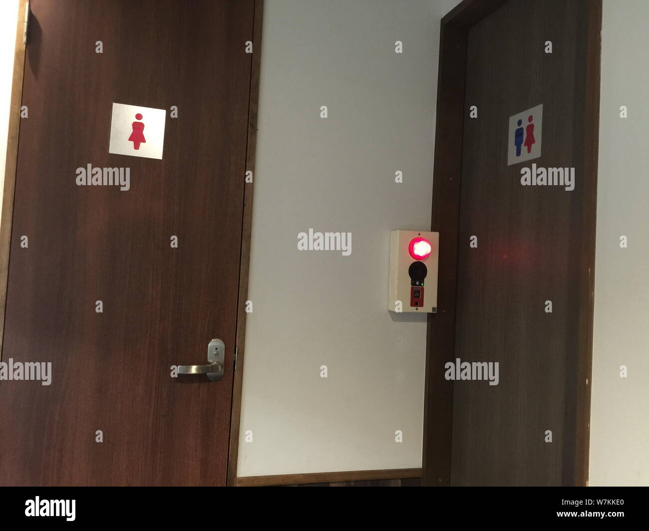 View of toilets at a Lanzhou beef hand-pulled noodle restaurant of ...