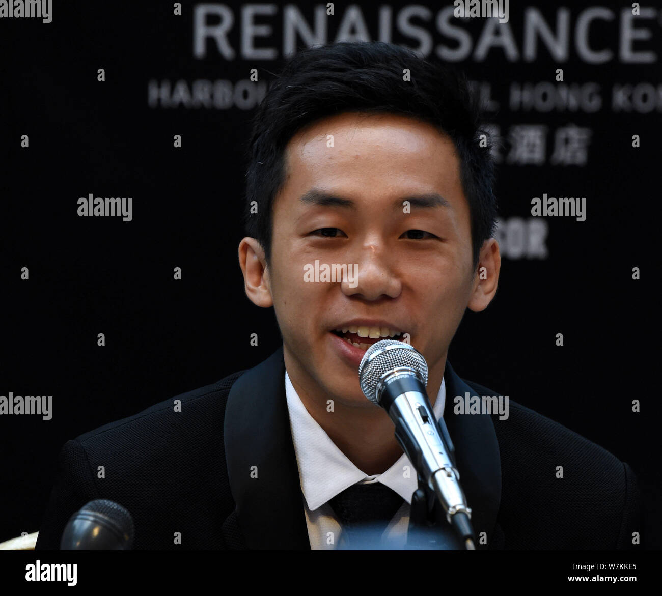 Hong Kong boxing star Rex Tso Sing-yu attends a press conference for ...