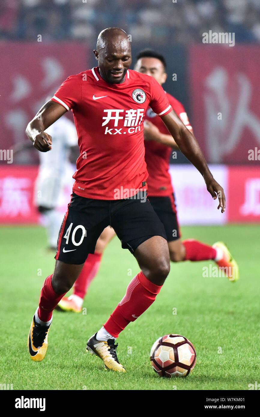 Cameroonian football player Christian Bekamenga of Liaoning Whowin ...