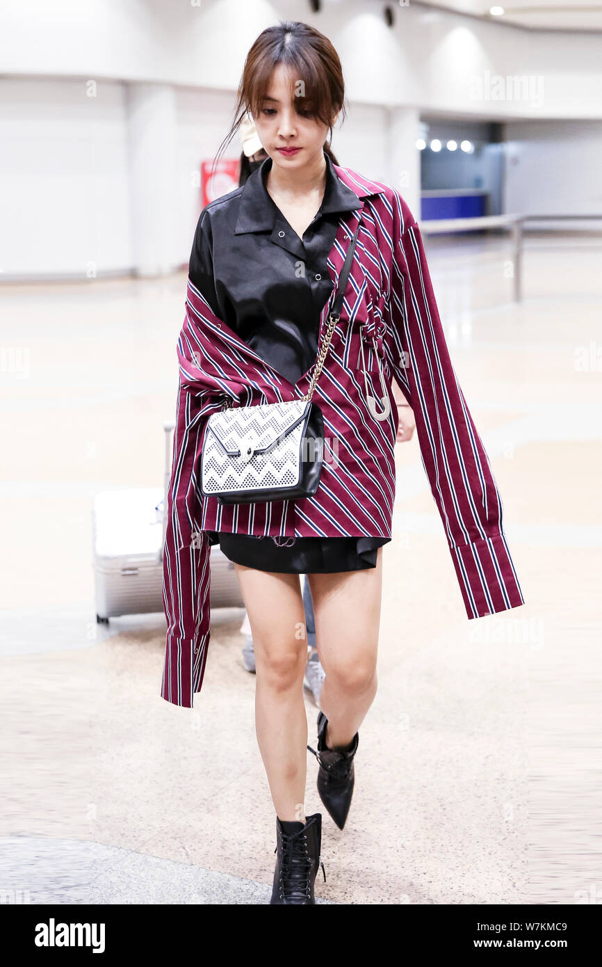 Taiwanese singer Jolin Tsai is pictured at the Beijing Capital ...