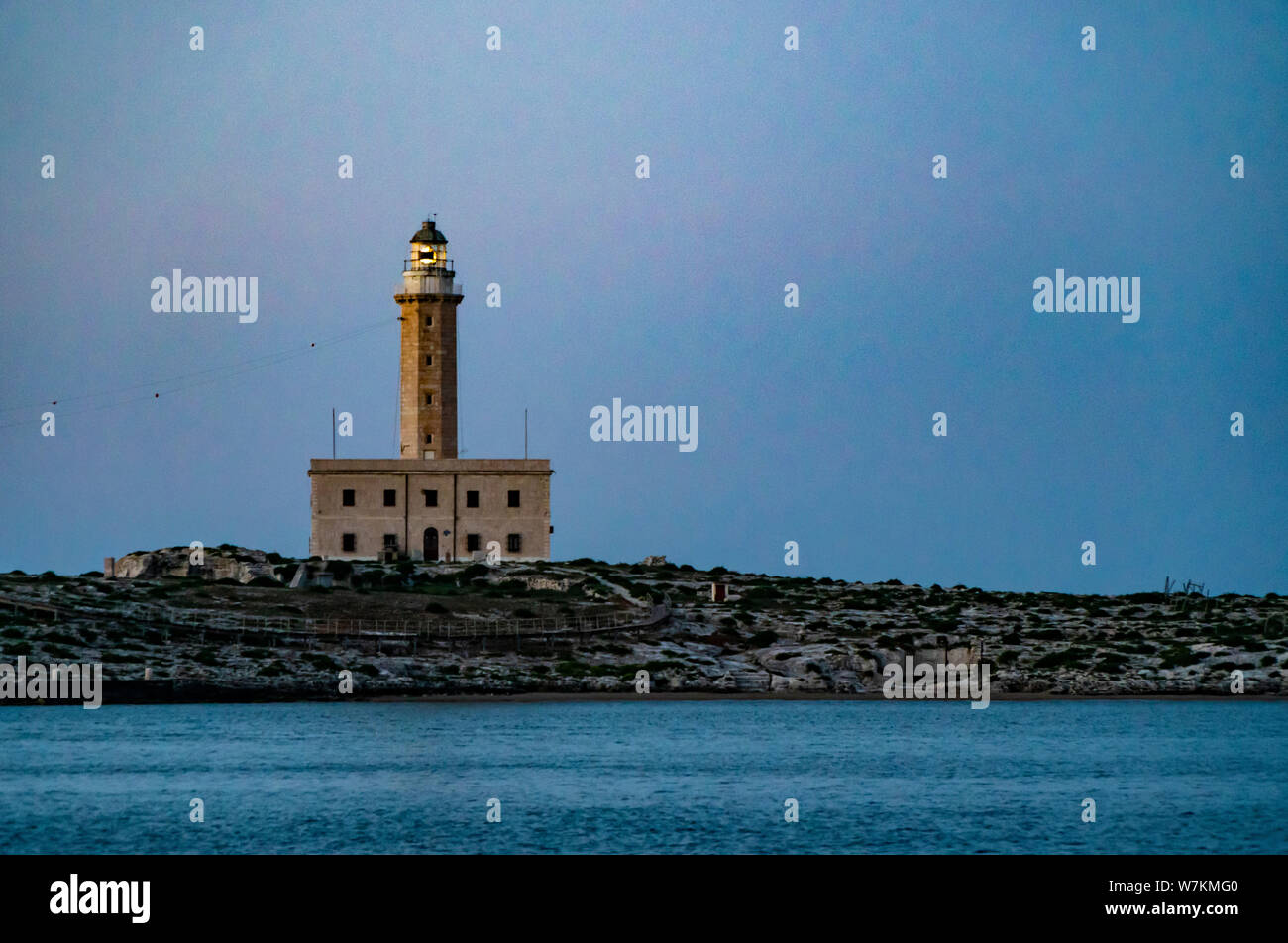 Lighthouse in the Vieste, Italy Stock Photo - Alamy