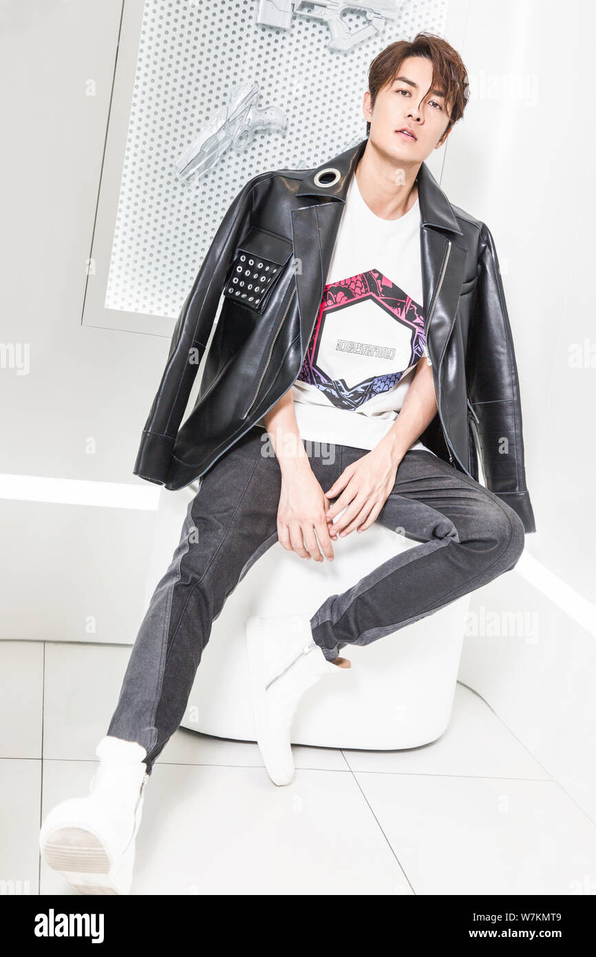 Taiwanese singer Kenji Wu poses for portrait photos during an exclusive ...