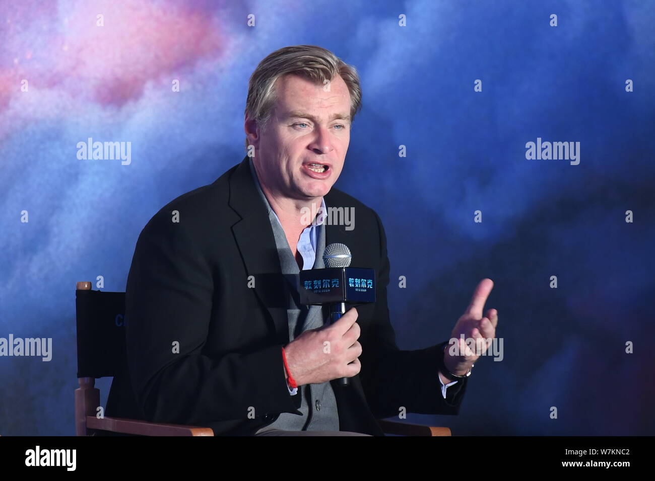 British film director Christopher Nolan attends a press conference for ...