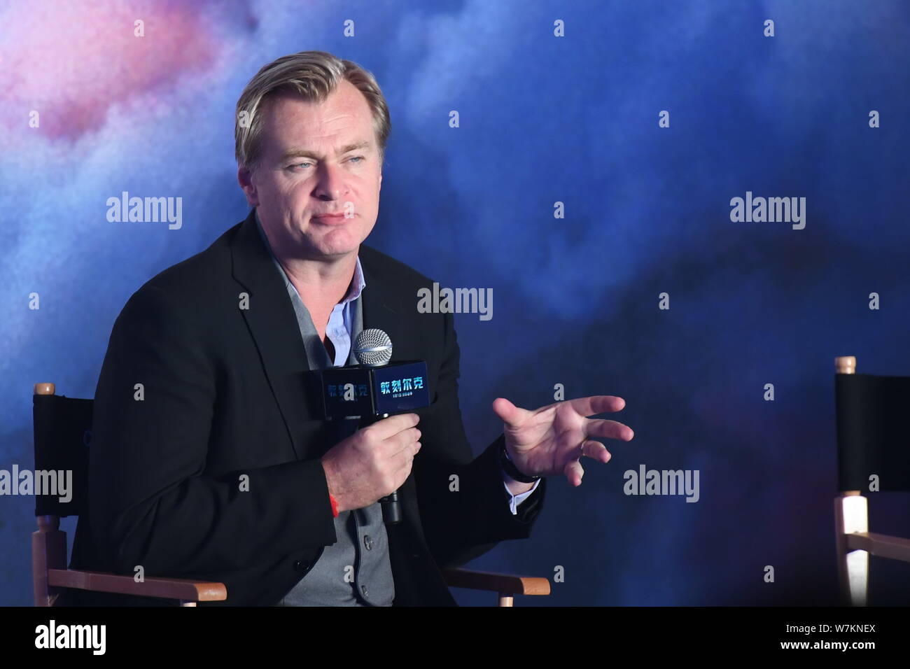 British film director Christopher Nolan attends a press conference for ...