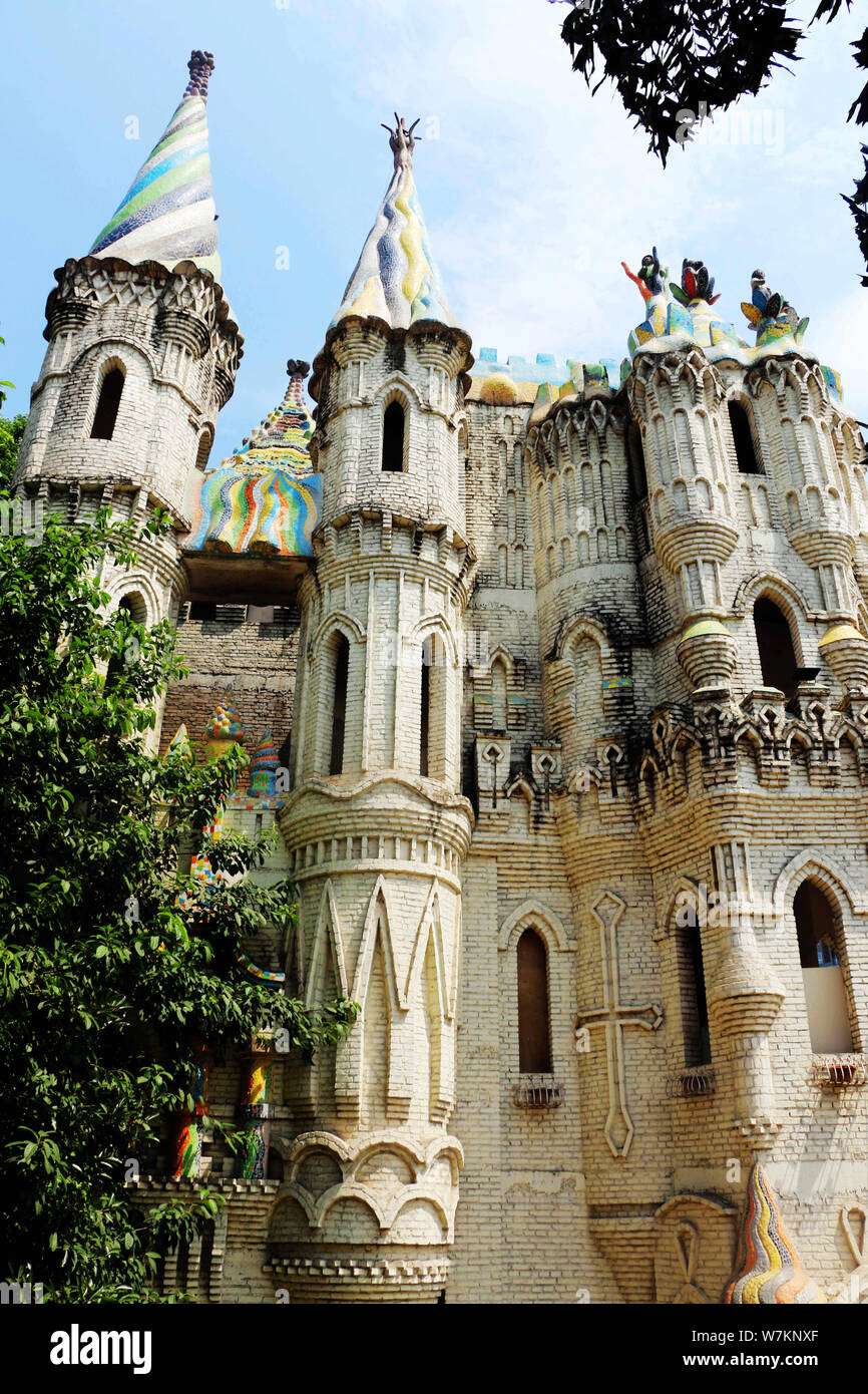 View of a castle-shaped building in a cake factory in Chongqing, China ...
