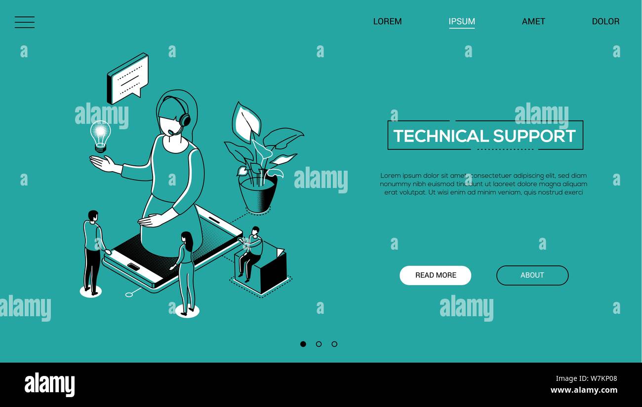 Technical support line design hi-res stock photography and images - Alamy