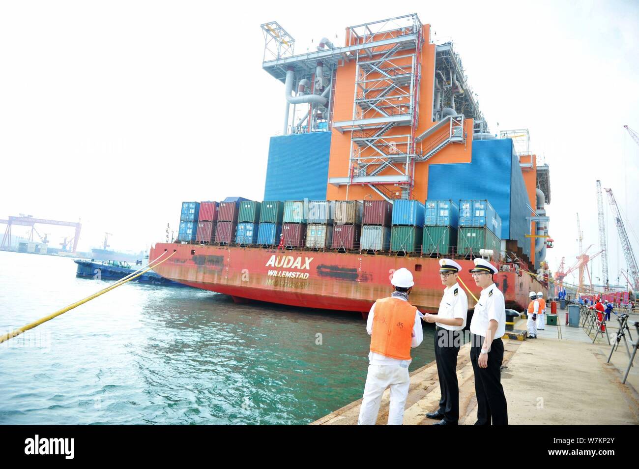 The "Red Box Audax" semi-submersible marine heavy transport vessel ...