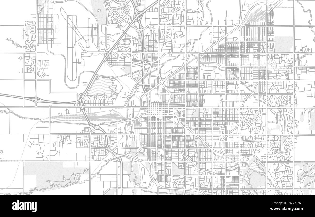 Lincoln, Nebraska, USA, bright outlined vector map with bigger and ...