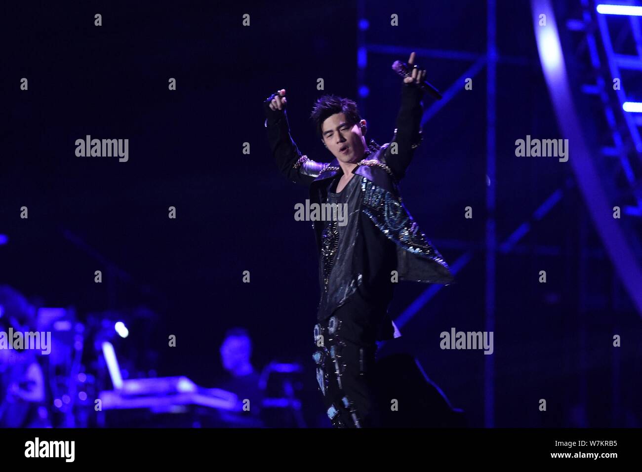 Taiwanese singer Jay Chou performs at the "The Invincible" Jay Chou ...