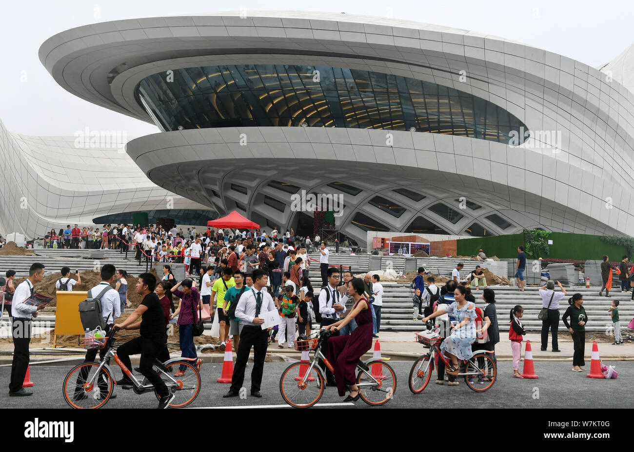 Local residents and tourists throng to visit the Grand Theatre at the ...