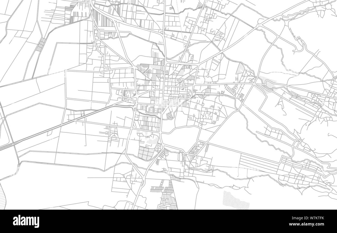 Texcoco, México, Mexico, bright outlined vector map with bigger and ...