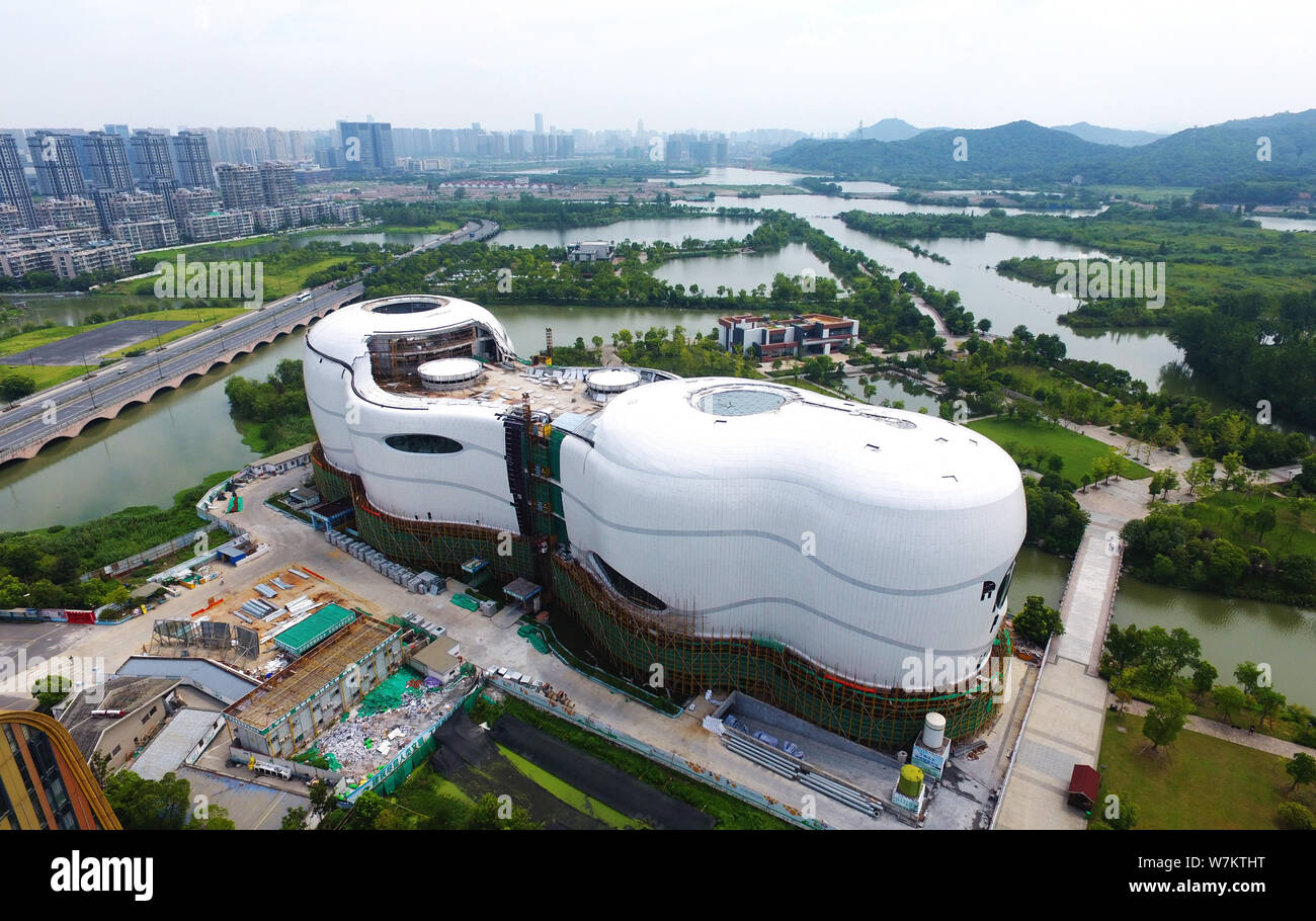 Aerial view of the China Comic and Animation Museum (CCAM) under ...