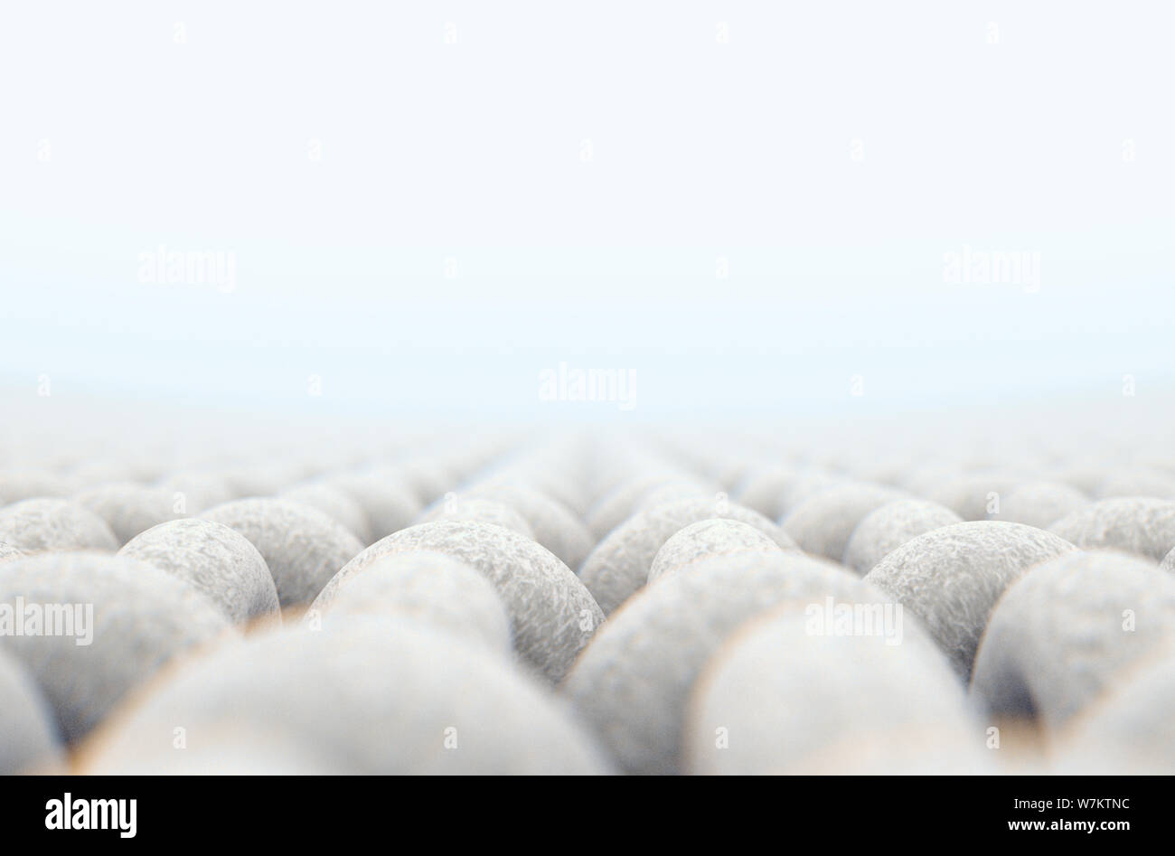 A microscopic close up view of a simple woven textile on a white ...