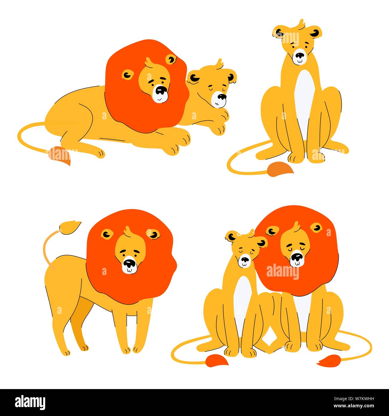 Flat lay cartoon Stock Vector Images - Alamy